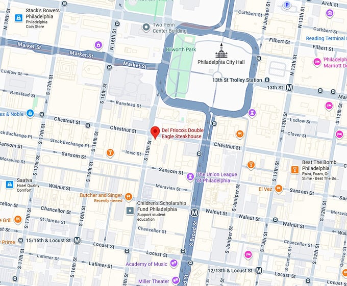 16. del frisco's double eagle steakhouse map