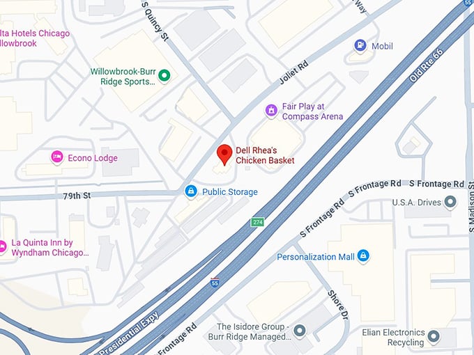 16. dell rhea’s chicken basket map