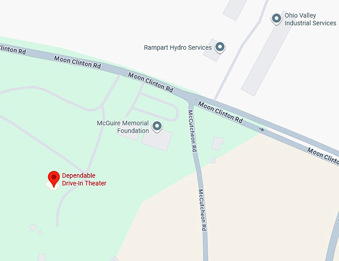 16. dependable drive in theater map