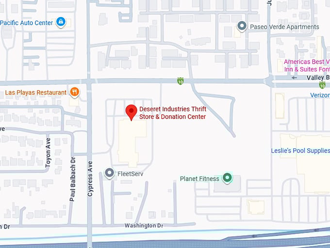 deseret industries thrift store & donation center map