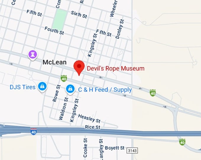 16. devil’s rope museum map