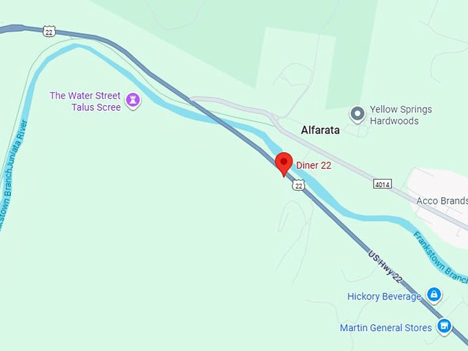 16. diner 22 map
