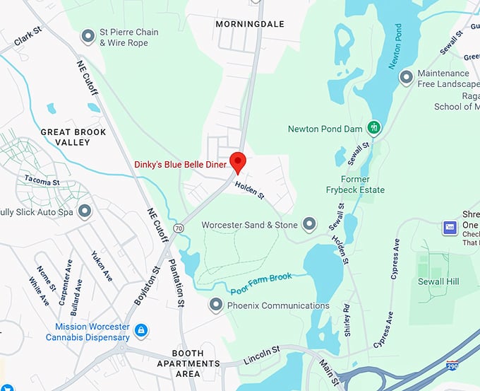 16. dinky's blue belle diner map