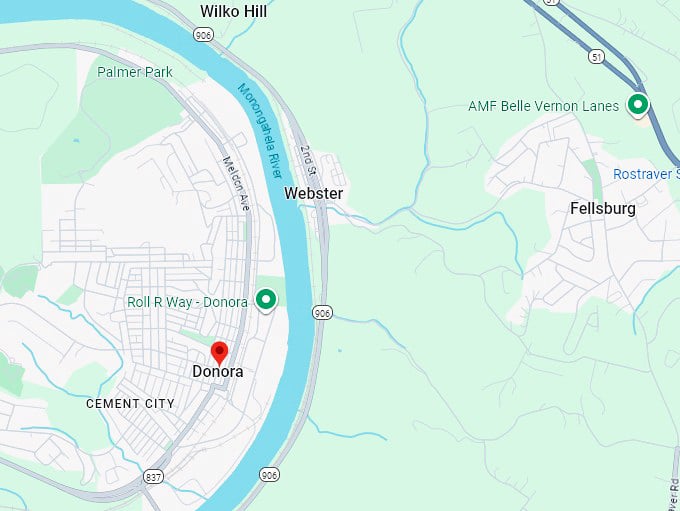 16. donora map
