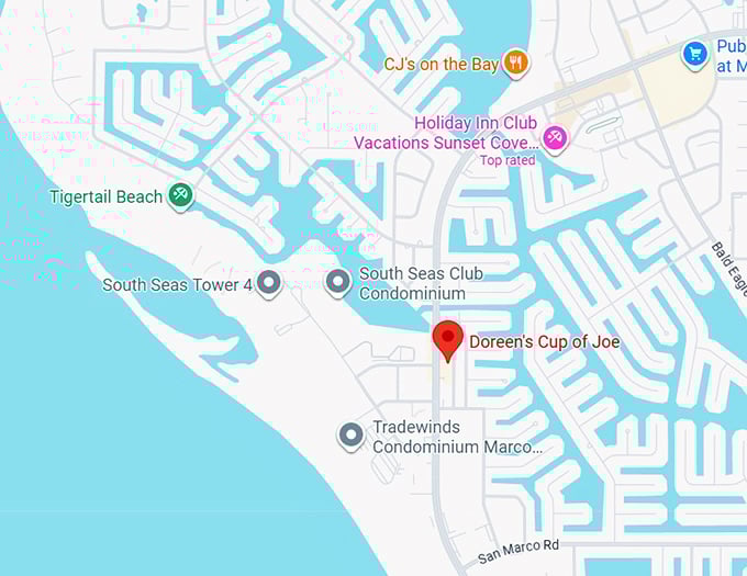 16. doreen's cup of joe map