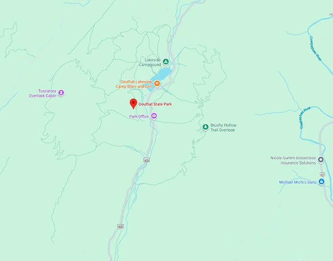 16. douthat state park map