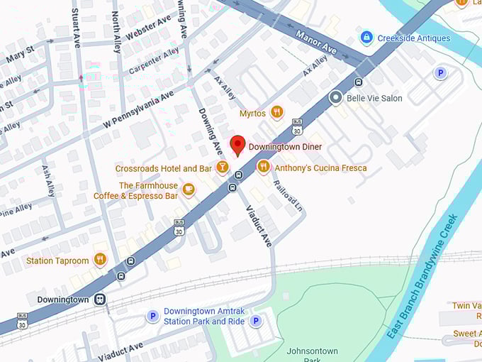 16. downingtown diner map