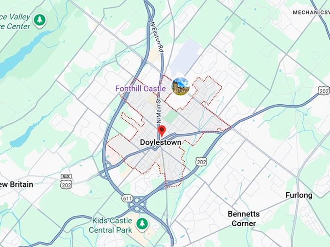 16. doylestown, pa map