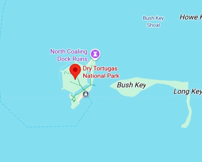 16. dry tortugas national park map