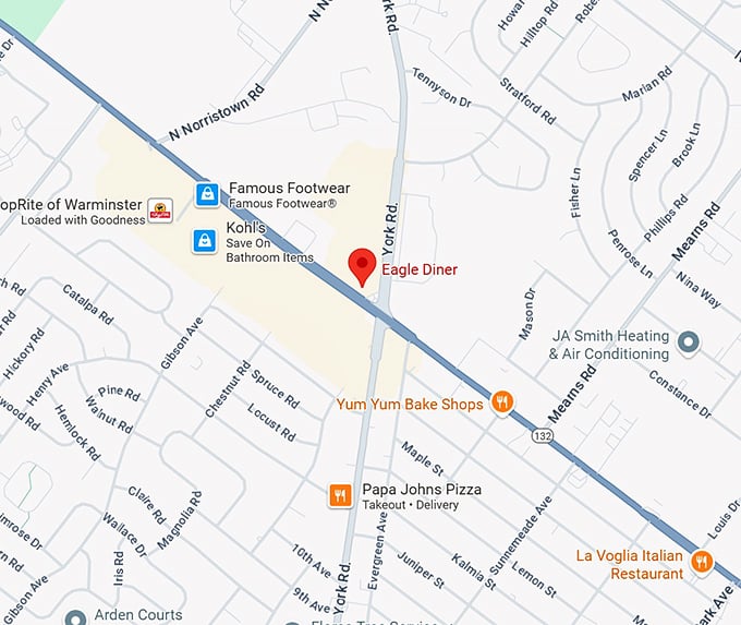 16. eagle diner map