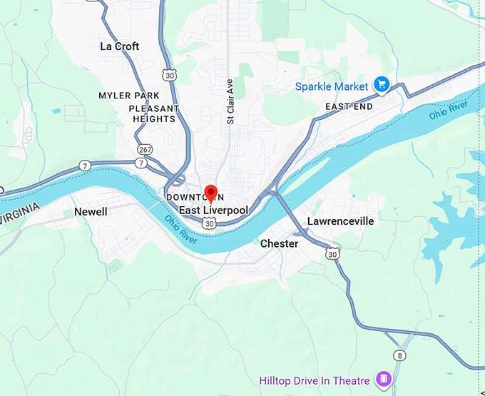 east liverpool map