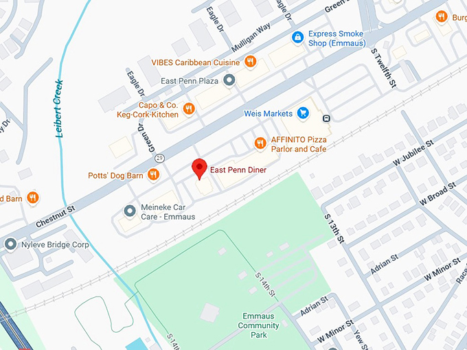 16. east penn diner map