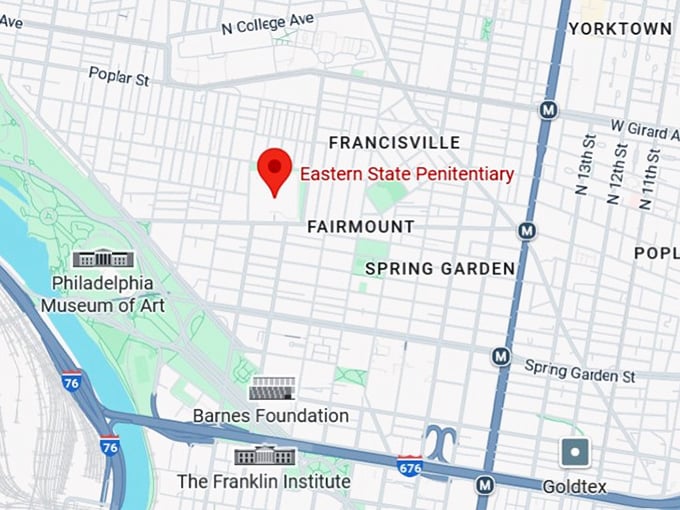 16. eastern state penitentiary map