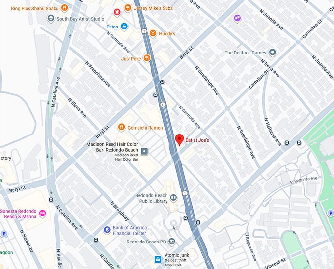 16. eat at joe's map