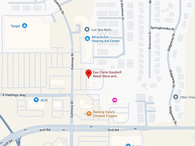 eau claire goodwill retail store and training center map