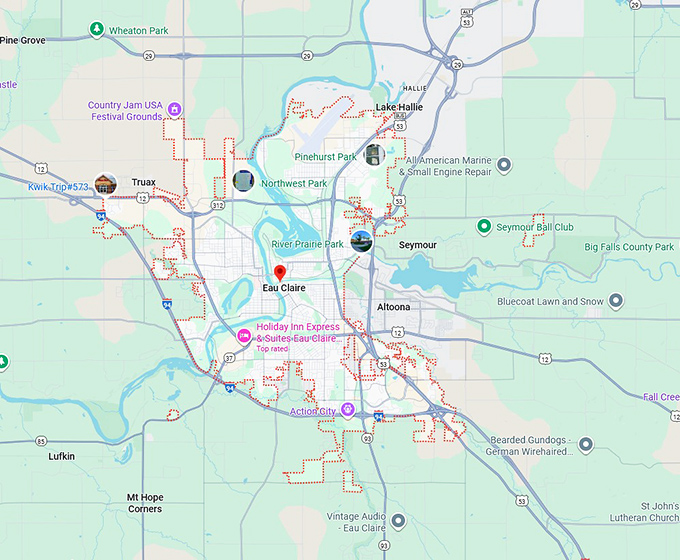 eau claire map