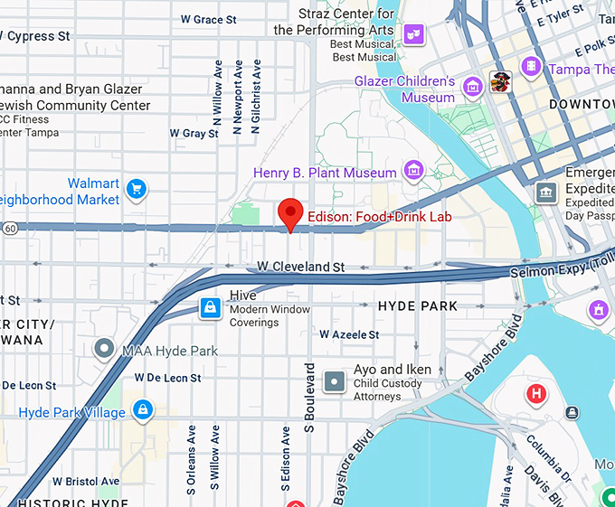 16. edison food+drink lab map