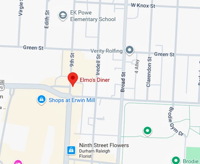 16. elmo's diner map