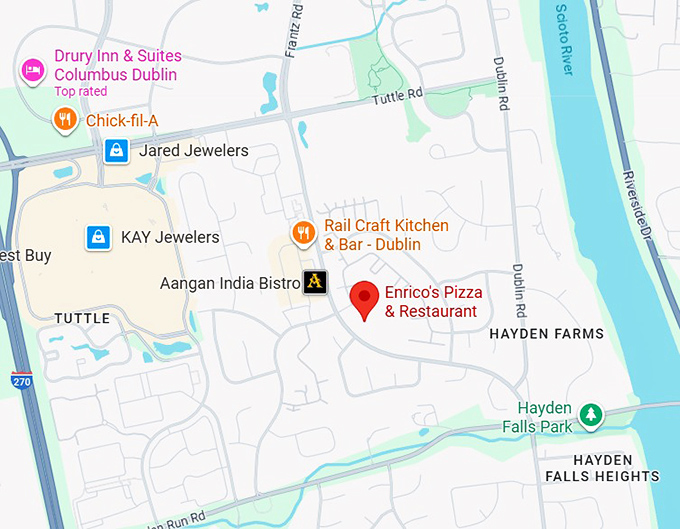 16. enrico's pizza & restaurant map
