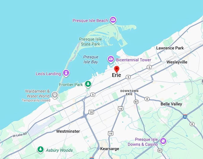 16. erie map