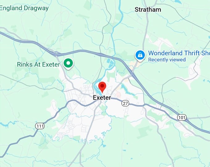 16. exeter map