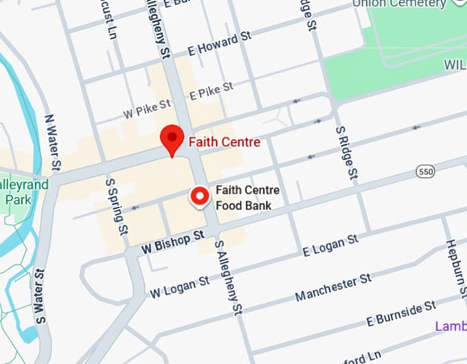 16. faith centre map