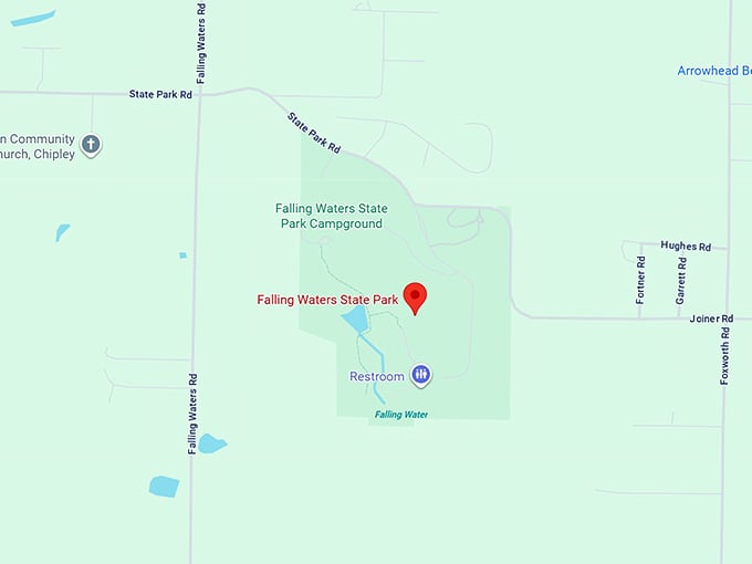 16. falling waters state park map