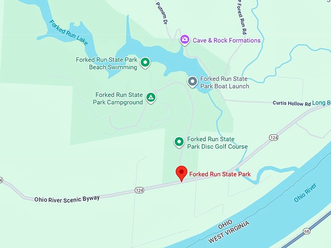 16. forked run state park map