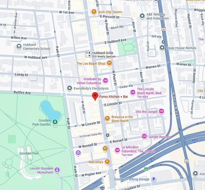 16. forno kitchen + bar map