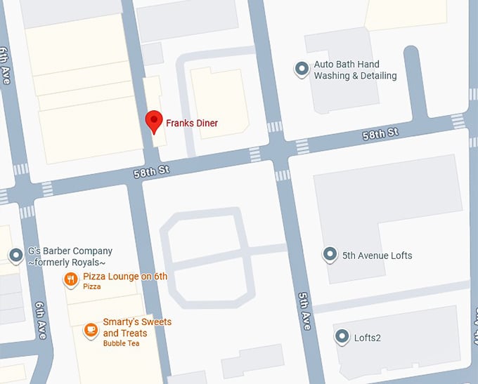 16. frank’s diner map