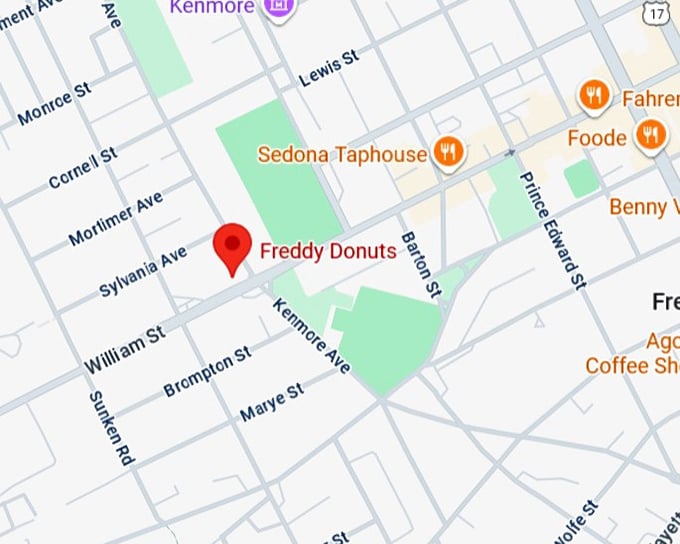 16. freddy donuts map