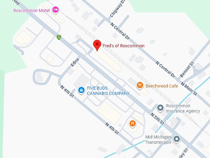 16. fred's of roscommon map