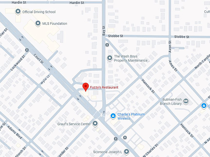 16. fuzzy’s restaurant map
