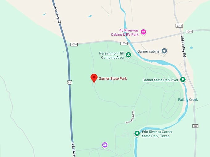 16. garner state park map