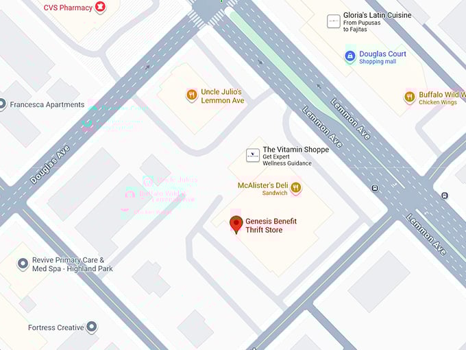 16. genesis benefit thrift store map