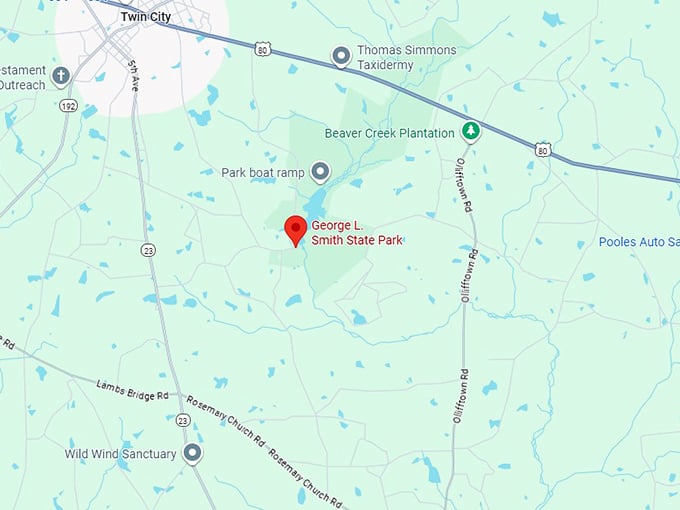 16. george l. smith state park map