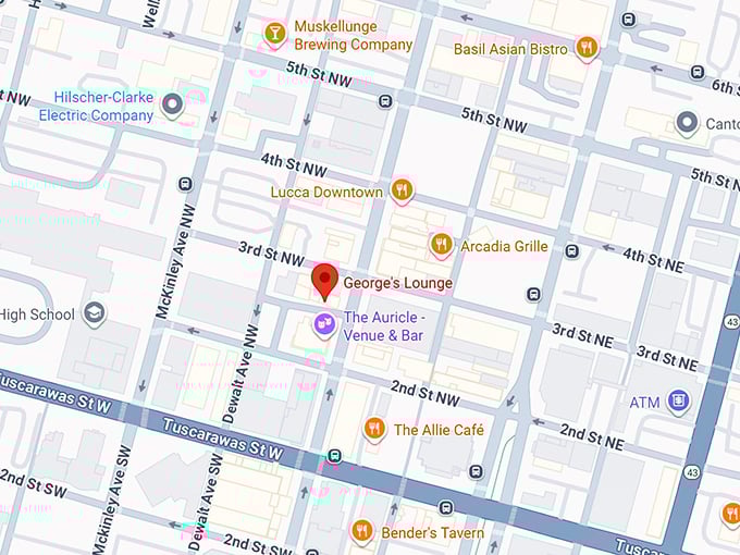 16. george's lounge map