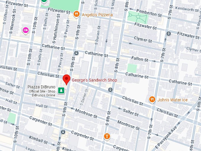 16. george’s sandwich shop map