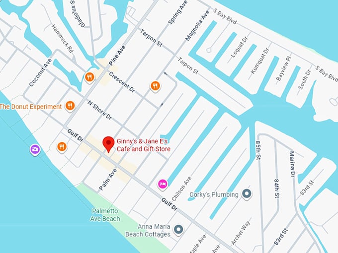 16. ginny’s & jane e’s café and gift store map