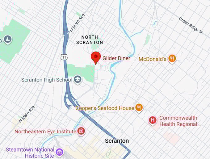 16. glider diner map