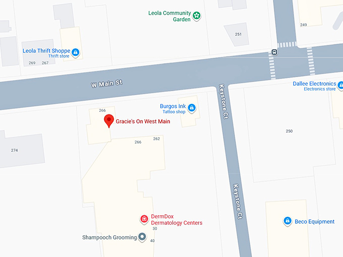 16. gracie's on west main map