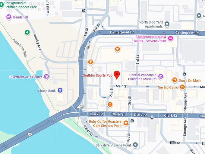 16. graffitti’s sports pub map
