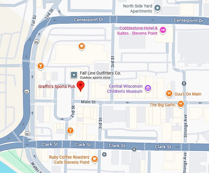 16. graffitti’s sports pub map
