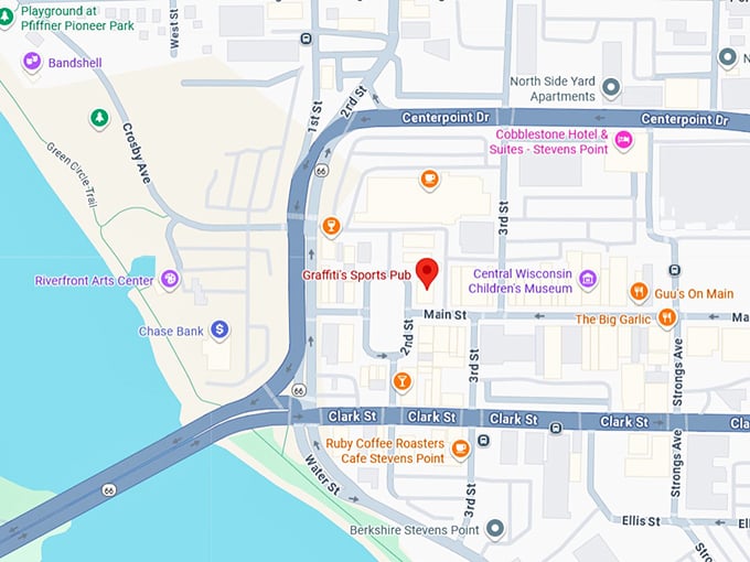 16. graffitti’s sports pub map
