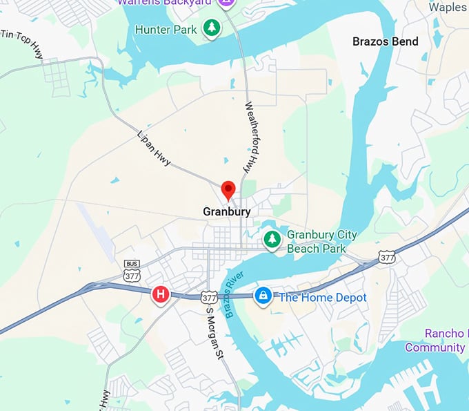 16. granbury map