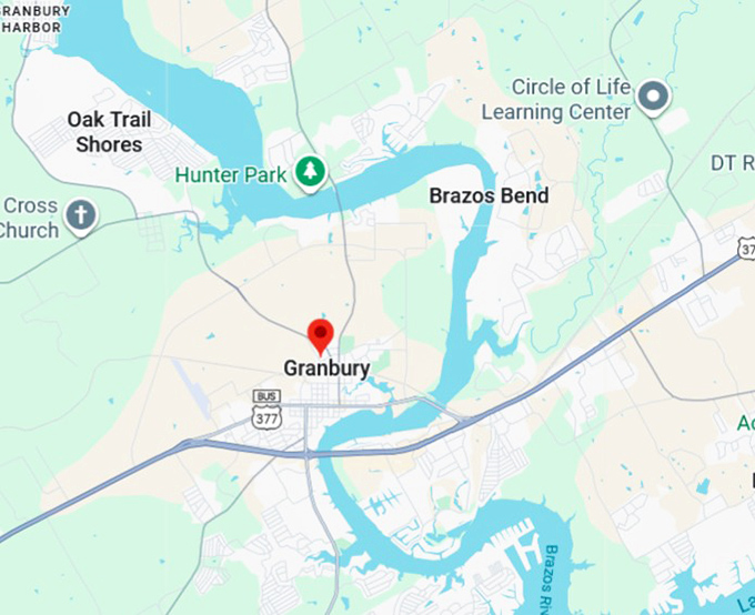 16. granbury map