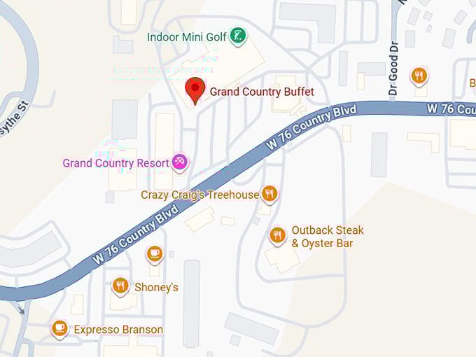 16. grand country buffet map