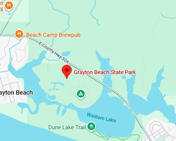 16. grayton beach state park map