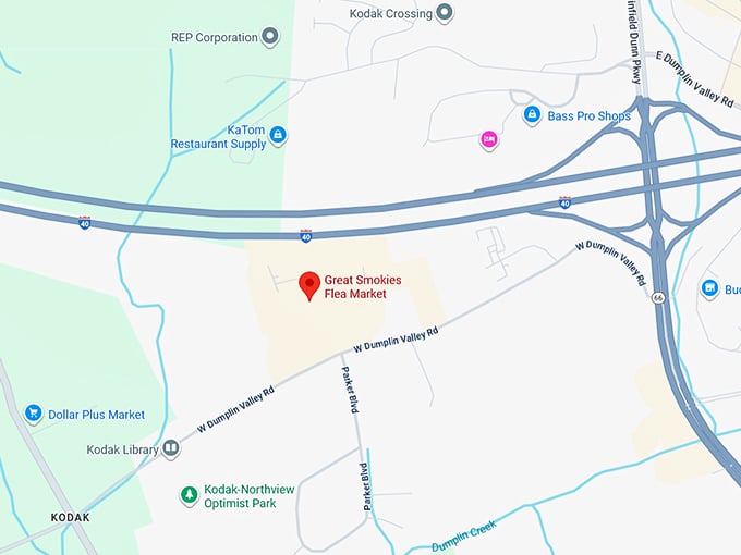 16. great smokies flea market map
