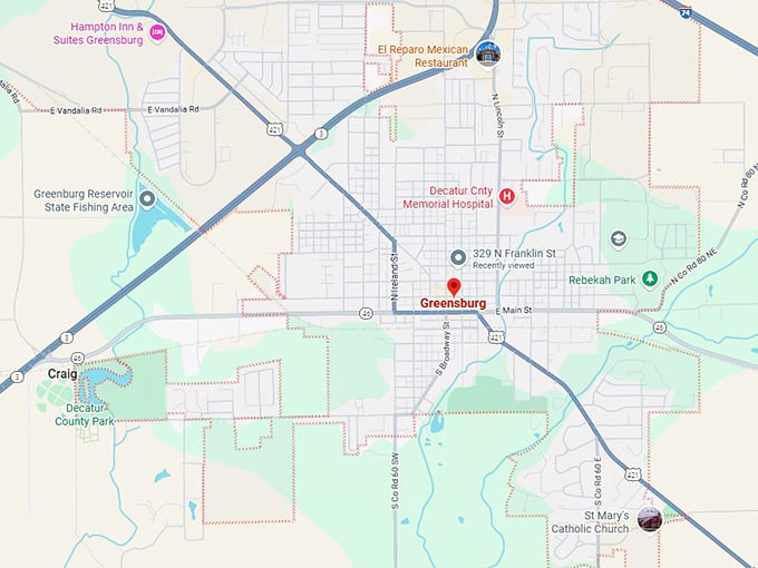 16. greensburg in map
